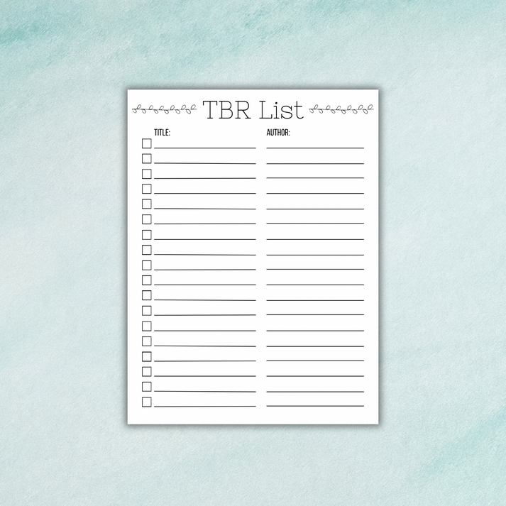 TBR (To Be Read) List Sticker Sheet – Wildflower Craft Co